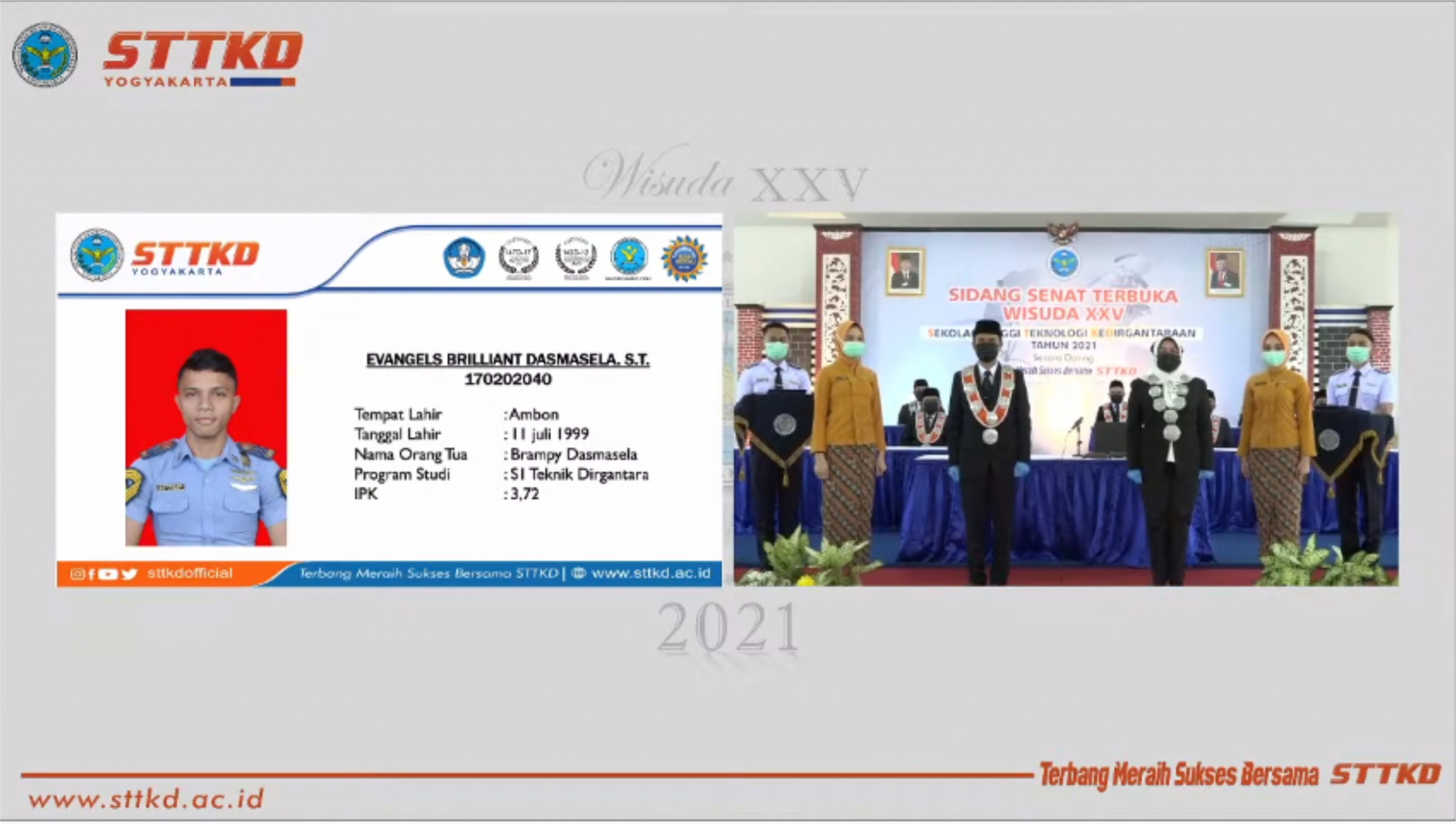 Pelepasan Wisudawan-Wisudawati STTKD Yogyakarta Periode Ke-XXV Tahun Akademik 2020/2021 Secara ...